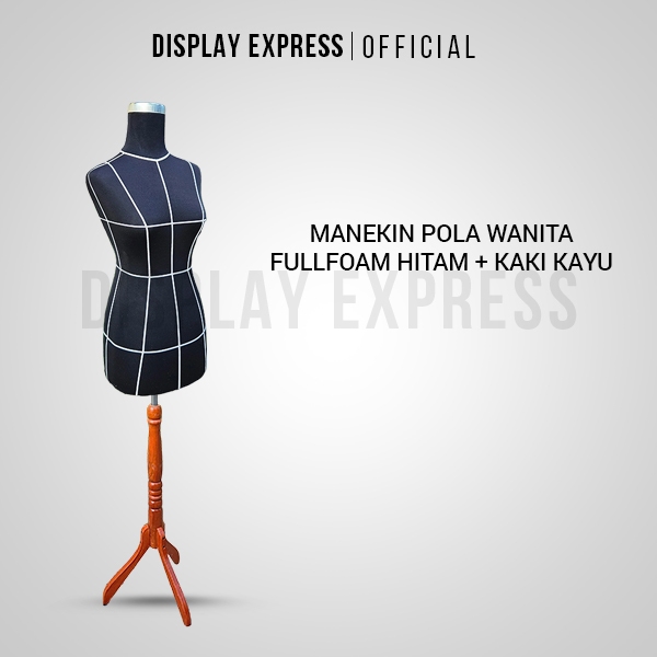 Jual Manekin Draping / Patung POLA Wanita HITAM Full Foam Tusuk LURUS ...