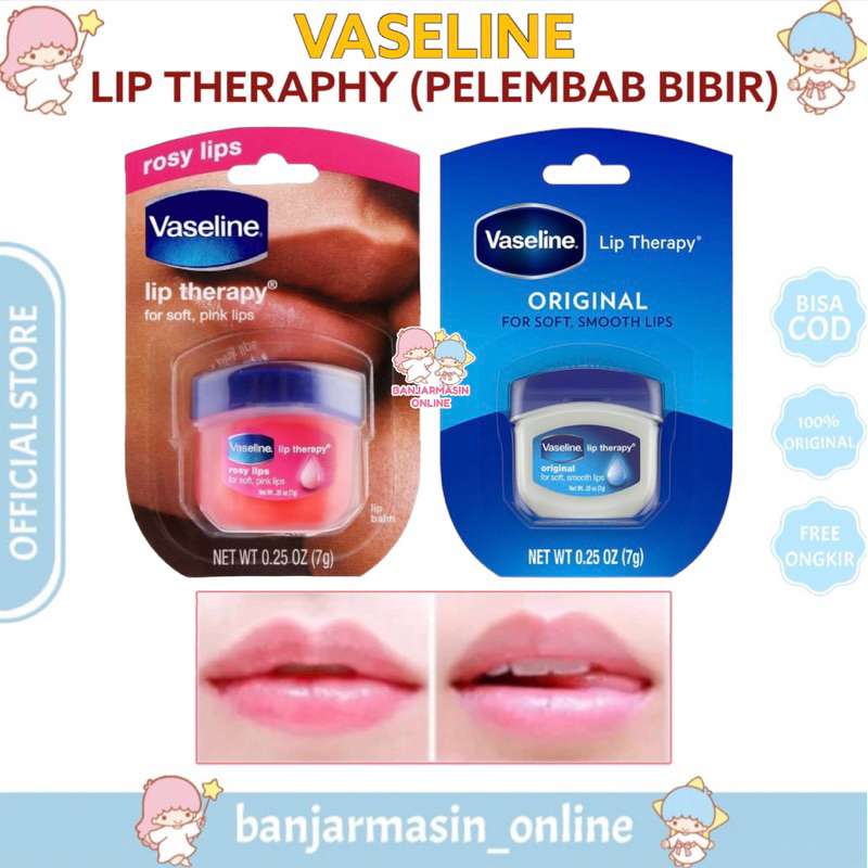 Jual VASELINE Lip Therapy 7gr Original Rosy Lips Lip Balm Pelembab Bibir Vaseline | Shopee Indonesia