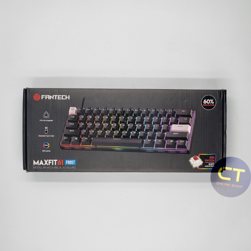Jual FANTECT MAXFIT61 MAXFIT 61 FROST RGB Wired Keyboard Gaming 60% ...