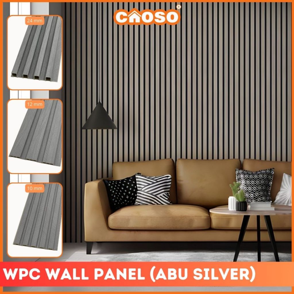 Jual WPC wall Panel 3 Meter Abu Silver | Dekorasi Dinding kayu ...