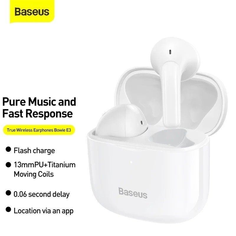 Jual Baseus TWS True Wireless Bowie E3 Bluetooth Earphone | Shopee ...