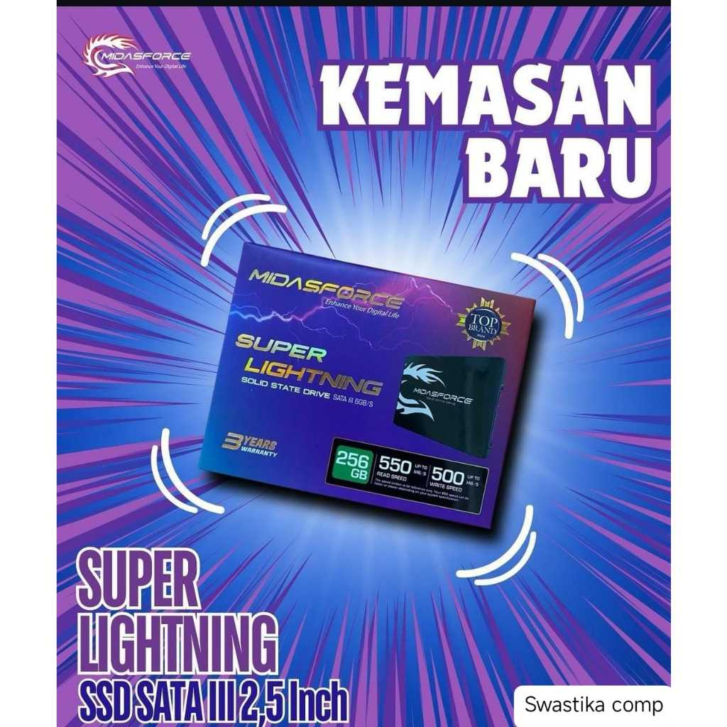 Jual SSD 256GB MIDASFORCE SUPER LIGHTNING SATA III 6GB/S - SSD 256 GB ...