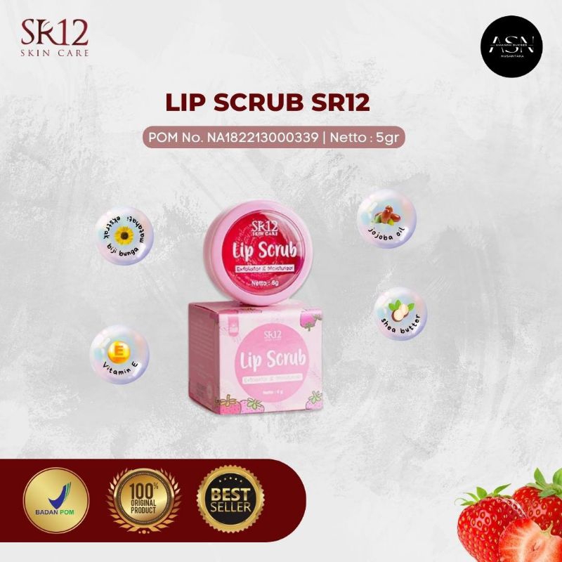 Jual Lip Scrub Sr12/mengangkat sel kulit mati,bibir halus dan sehat ...