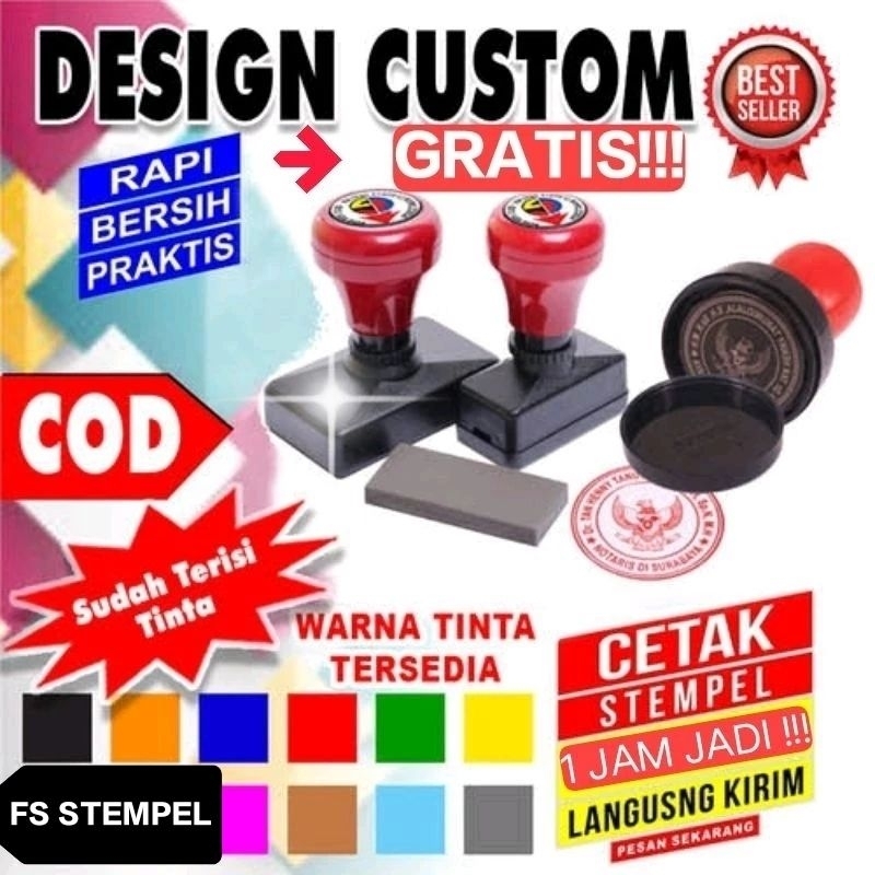 Jual stempel,stempel otomatis custom free desain untuk stempel | Shopee ...