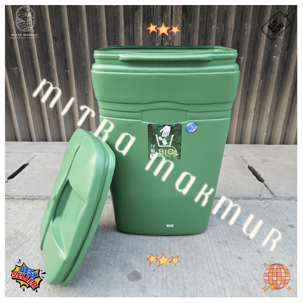 Jual TEMPAT SAMPAH RODA BIO DUSTBIN 220 LITER GREEN LEAF TONG SAMPAH PLASTIK GL 2022 | Shopee ...
