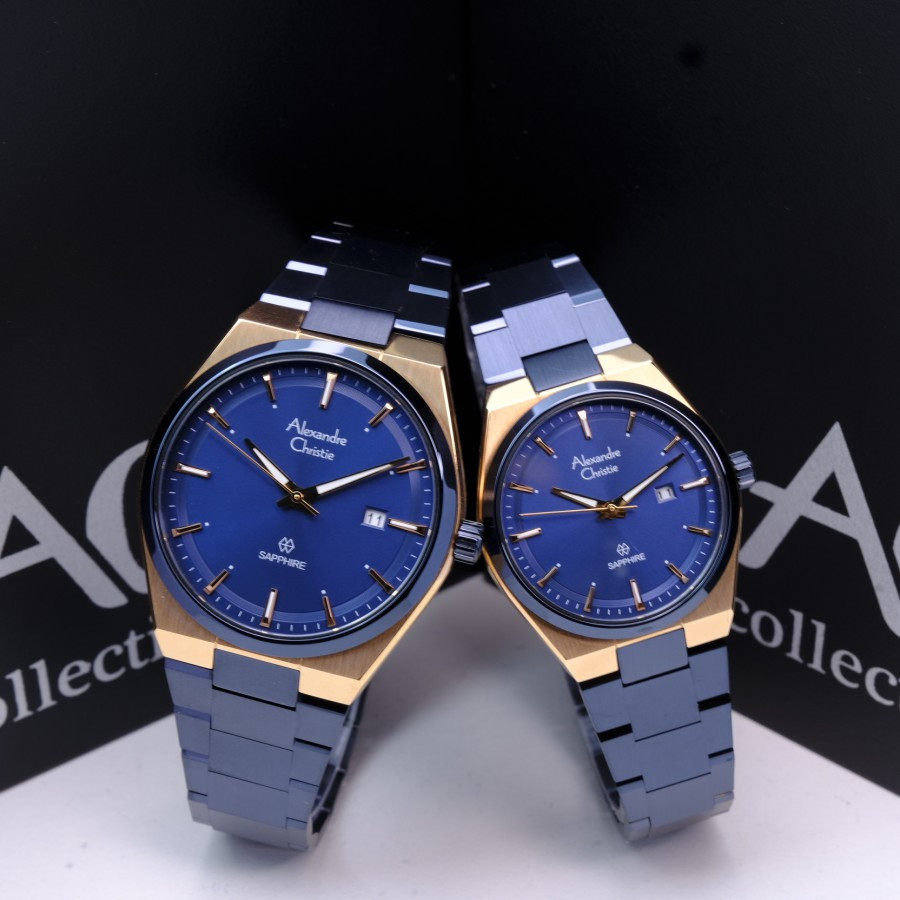 Jual Jam Tangan Pria Wanita Pasangan Alexandre Christie AC 8697 SAPPHIRE MDB LDB Original ...