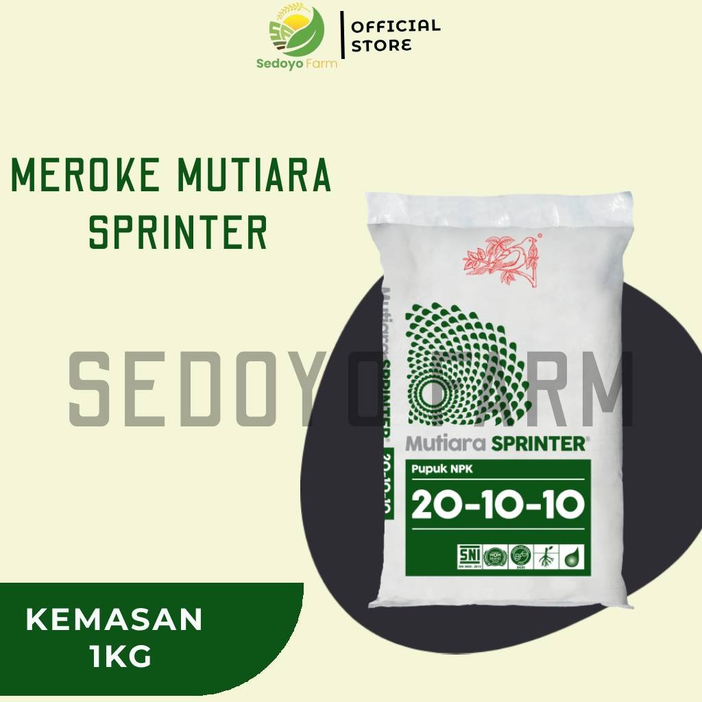 Jual Pupuk NPK Meroke Mutiara SPRINTER 20-10-10 Kemasan Asli Pabrik 1kg ...