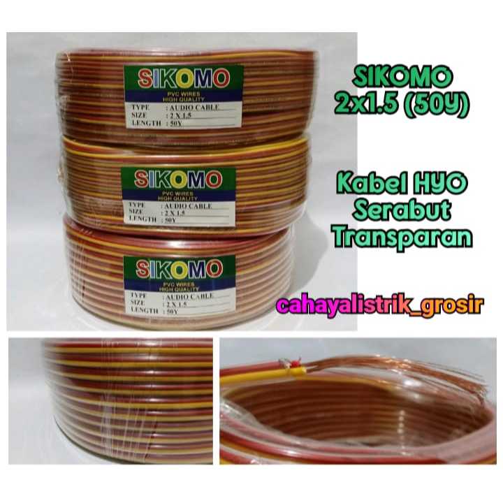 Jual Kabel Selang HYO Merah Kuning/ Kabel SIKOMO 2x1,5 Murah Kabel ...