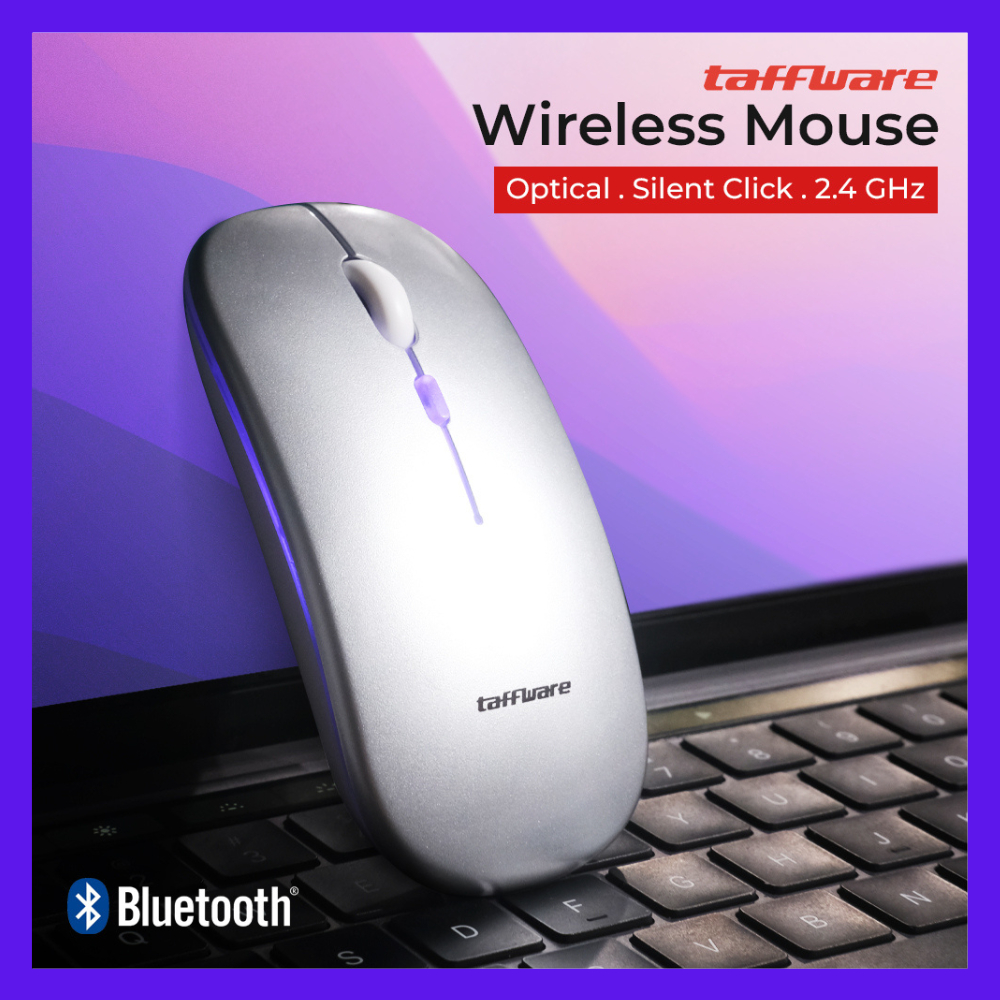 Jual Mouse Bluetooth Wireless Mouse Silent Click RGB 2.4GHz Bluetooth 5 ...
