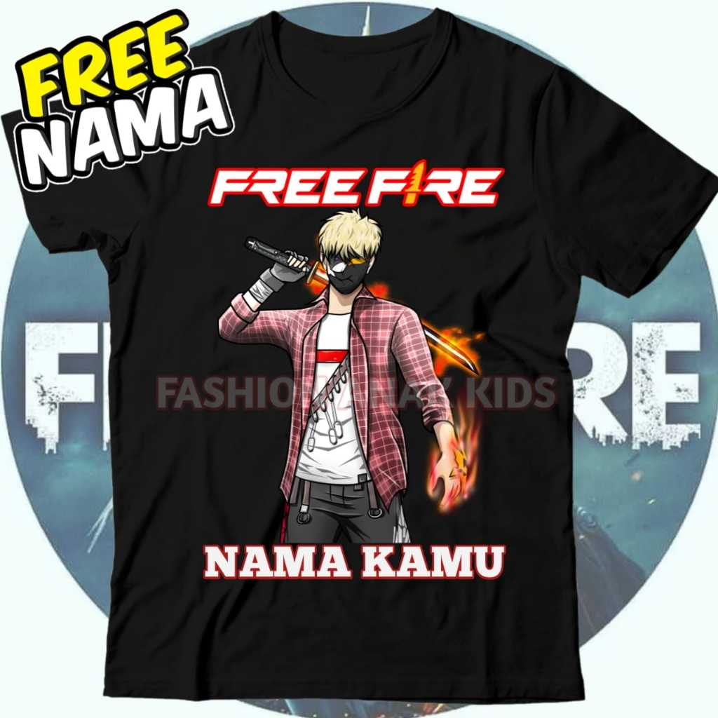 Jual (BISA COD) KAOS BAJU ANAK FF FREE FIRE VERSI CHAR PEDANG FF TSHIRT ...