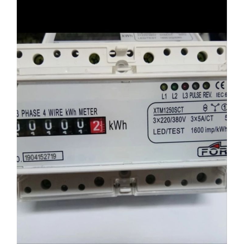 Jual KWH Meter 3 Phase XTM1250SCT Fort CT- 5A / KWH METER FORT 3 Phase CT-5A | Shopee Indonesia