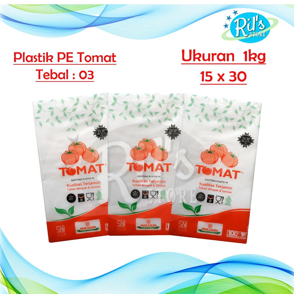 Jual Plastik PE Tomat 1 kg 15x30 cm / Plastik ES / Minuman Ukuran 15 x ...