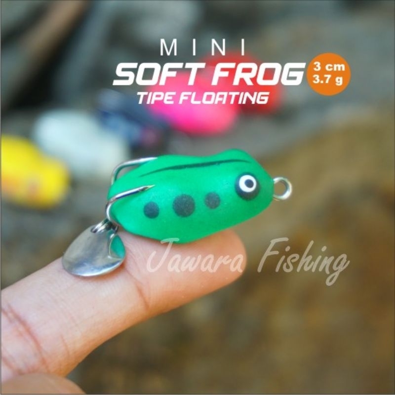 Jual MINI SOFT FROG Floating series 3 cm | 3,2 gr Umpan casting Untuk Gabus (Snake head), Haruan ...