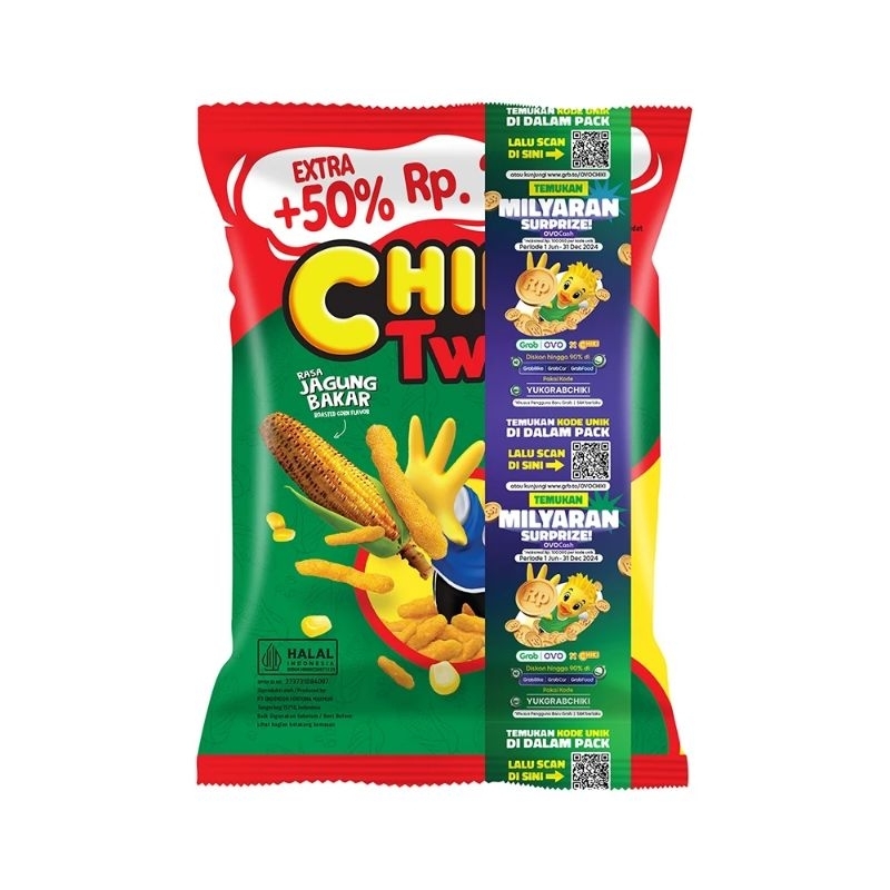 Jual Chiki twist 2000 Roasted Corn / Pedas 1 Renceng isi 10 pcs ...