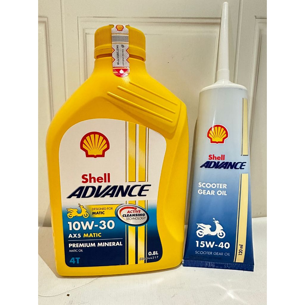 Jual PAKET OLI SHELL AX5 0.8L + OLI GARDAN SHELL 120ML | Shopee Indonesia