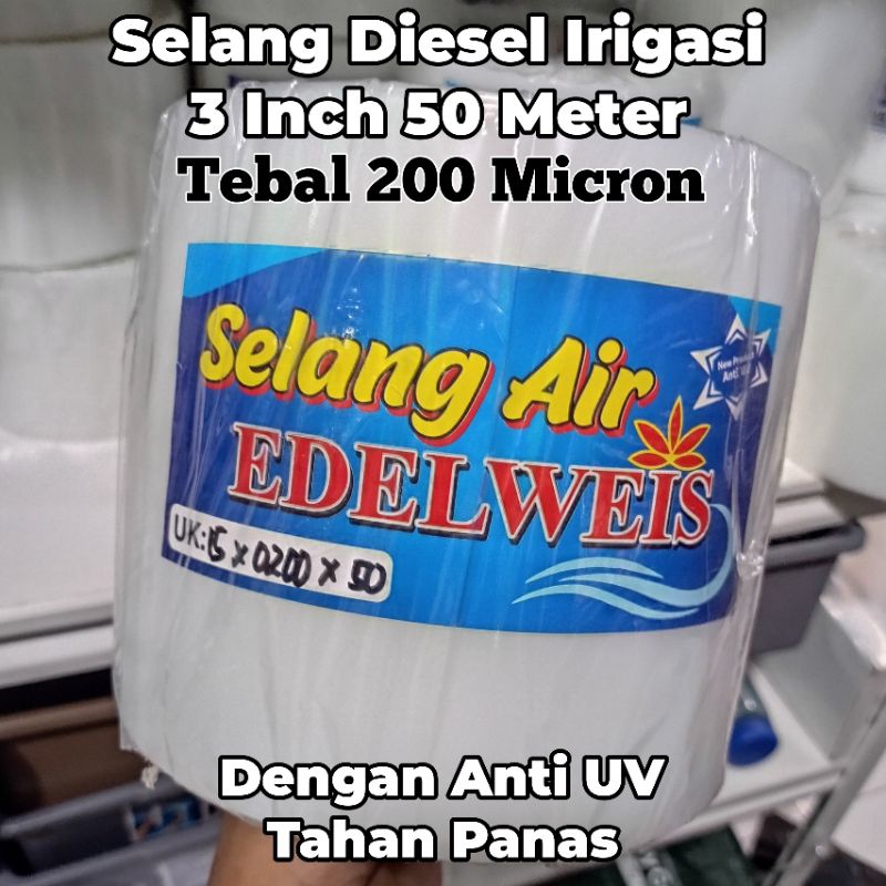 Jual Selang Irigasi 3 Dim 50 Meter 200 Micron Anti UV - Pipa 3 Inch ...