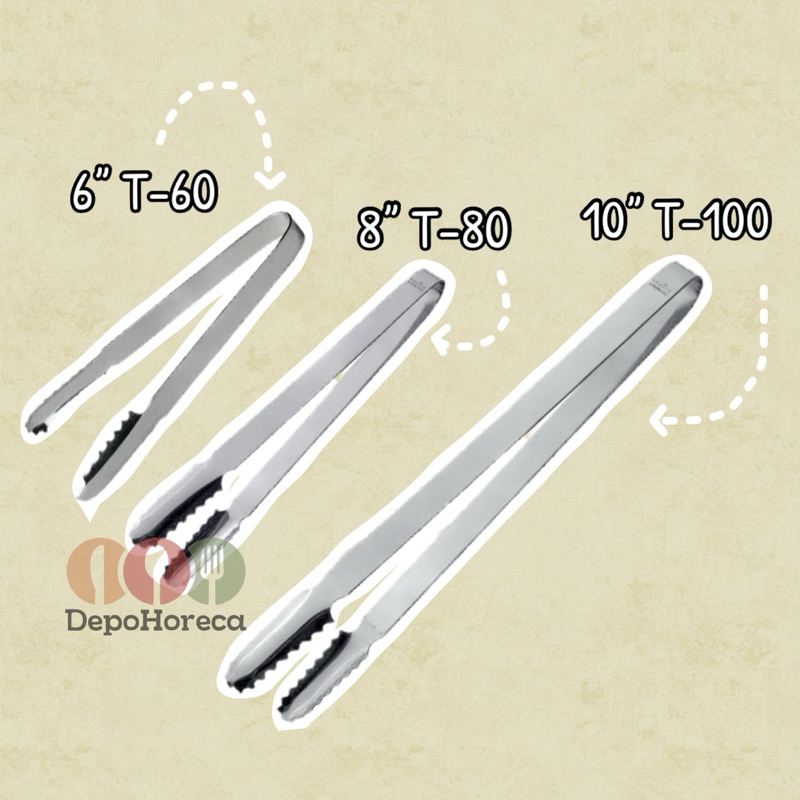 Jual TANICA Ice Sugar Tong / Alat Capit Stainless Steel Tebal / Capitan ...