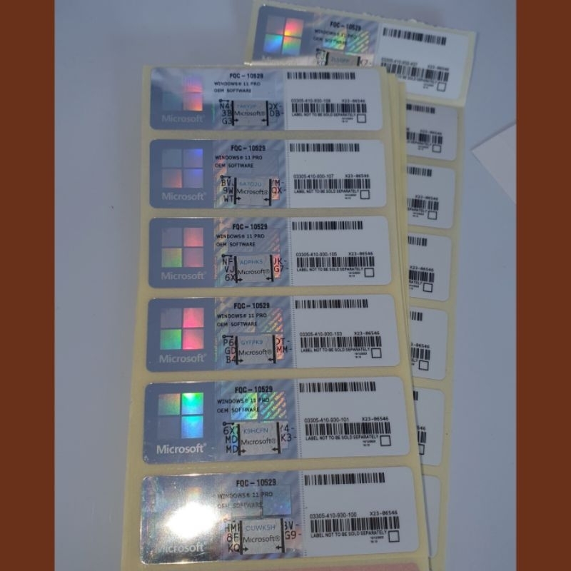 Jual COA WINDOWS 11 PRO OEM ( STICKER ) LIFETIME | Shopee Indonesia
