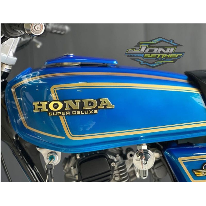 Jual stiker striping Polet list motor Honda GL 100 gold cacing Gl 100 ...