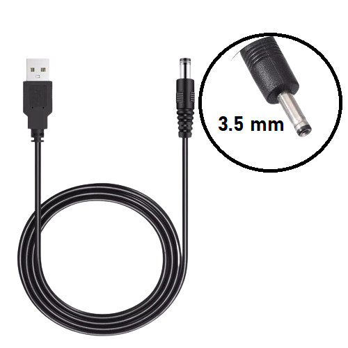 Jual Kabel Charger Bulat Senter Swat Kipas Tangan Dll Jack 3.5mm to Jack DC 5.5mm 5V 80 Cm ...