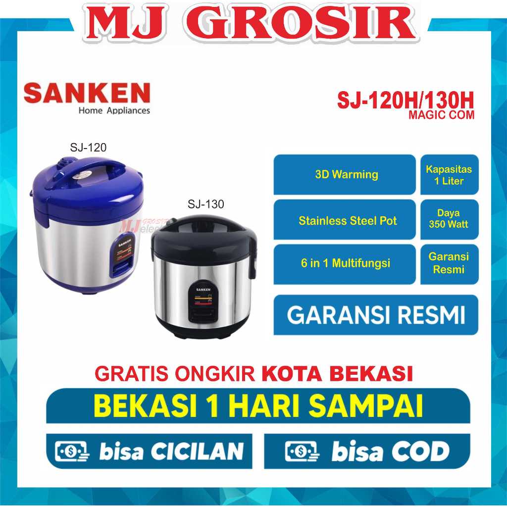 Jual MAGIC COM SANKEN SJ 120 H / SJ 130 H STAINLESS 1 LITER | Shopee ...