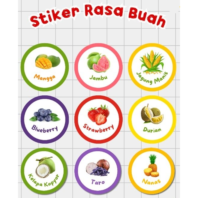 Jual STIKER JUS BUAH / STIKER JUS / STIKER MAKANAN / STIKER RASA RASA ...
