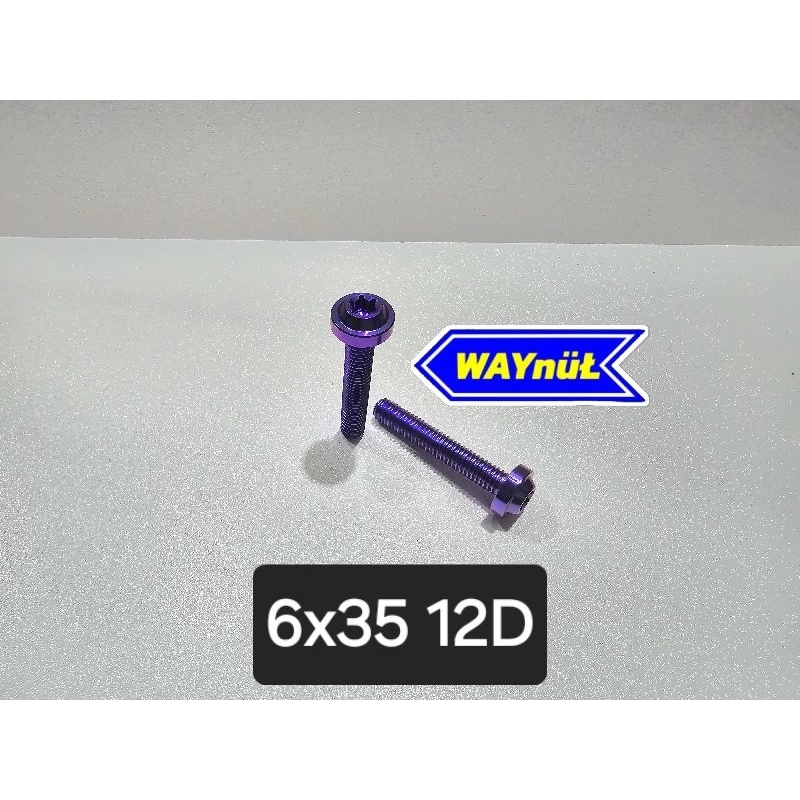 Jual Baut 6x35 MediumHead 12D Drat 10 panjang 3.5cm titanium | Shopee ...