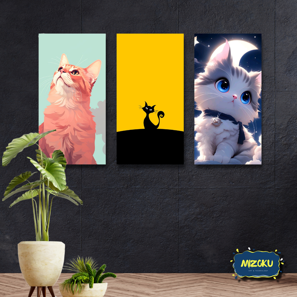 Jual HIASAN DINDING PAPAN KAYU KUCING ESTETIK CUTE CAT AESTHETIC ...