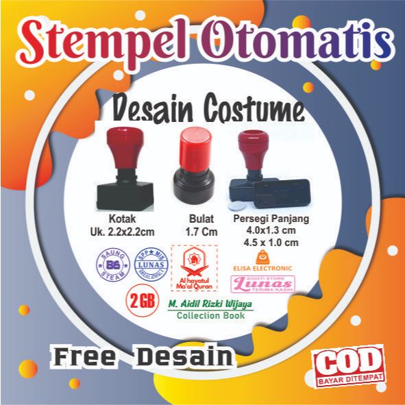 Jual Stempel Otomatis / Stempel Logo / Stempel Costume Ukuran Kecil ...
