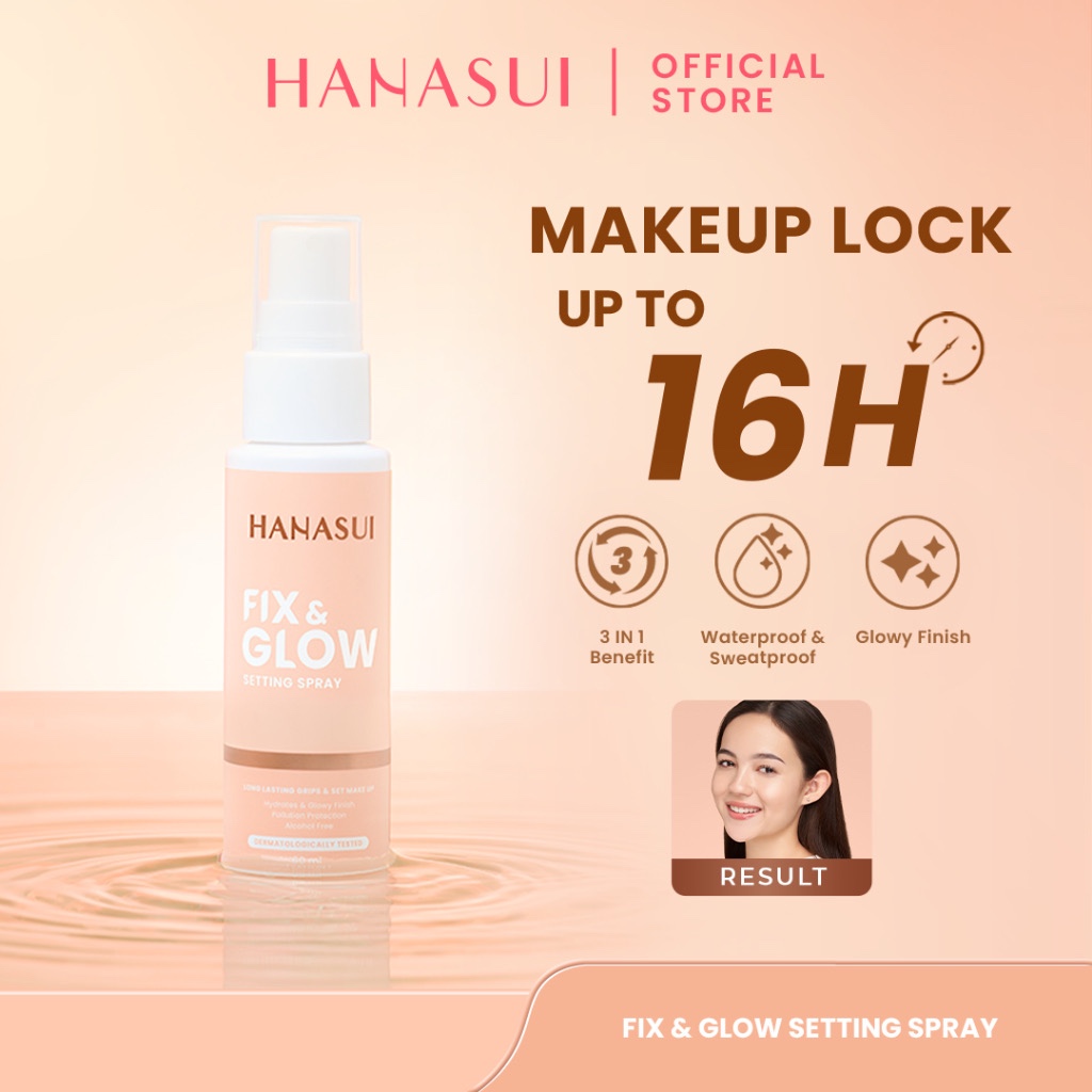 Jual Hanasui Fix & Glow Setting Spray | Shopee Indonesia
