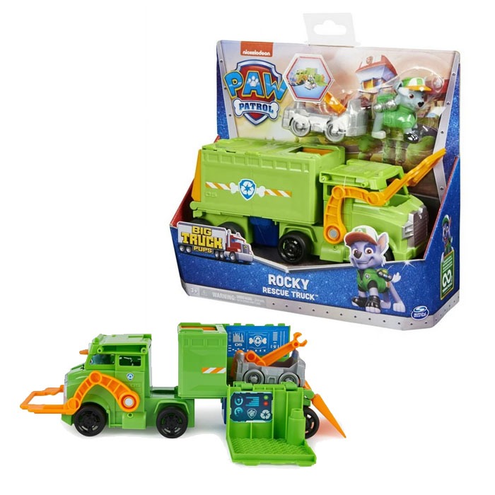 Jual PAW Patrol Big Truck Pup's Rocky Rescue Truck Collectible Toy ...