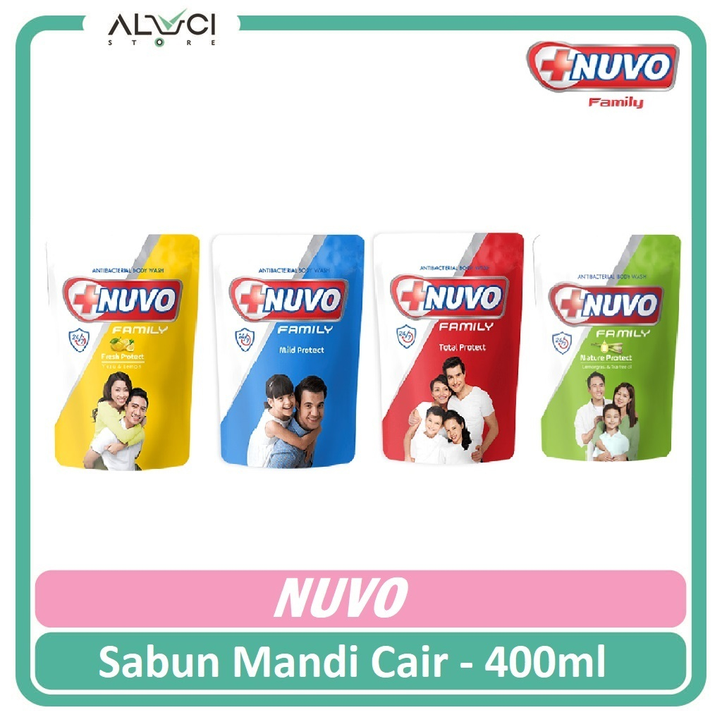 Jual Nuvo Family Antibacterial Body Wash Sabun Mandi Cair Refill 400ml | Shopee Indonesia