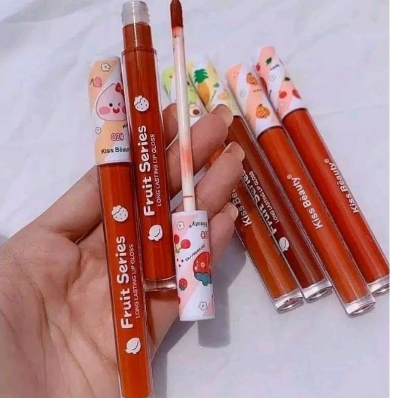 Jual PROMO KISS BEAUTY Fruit Series Lip Cream/Lip Color LipGloss Long ...