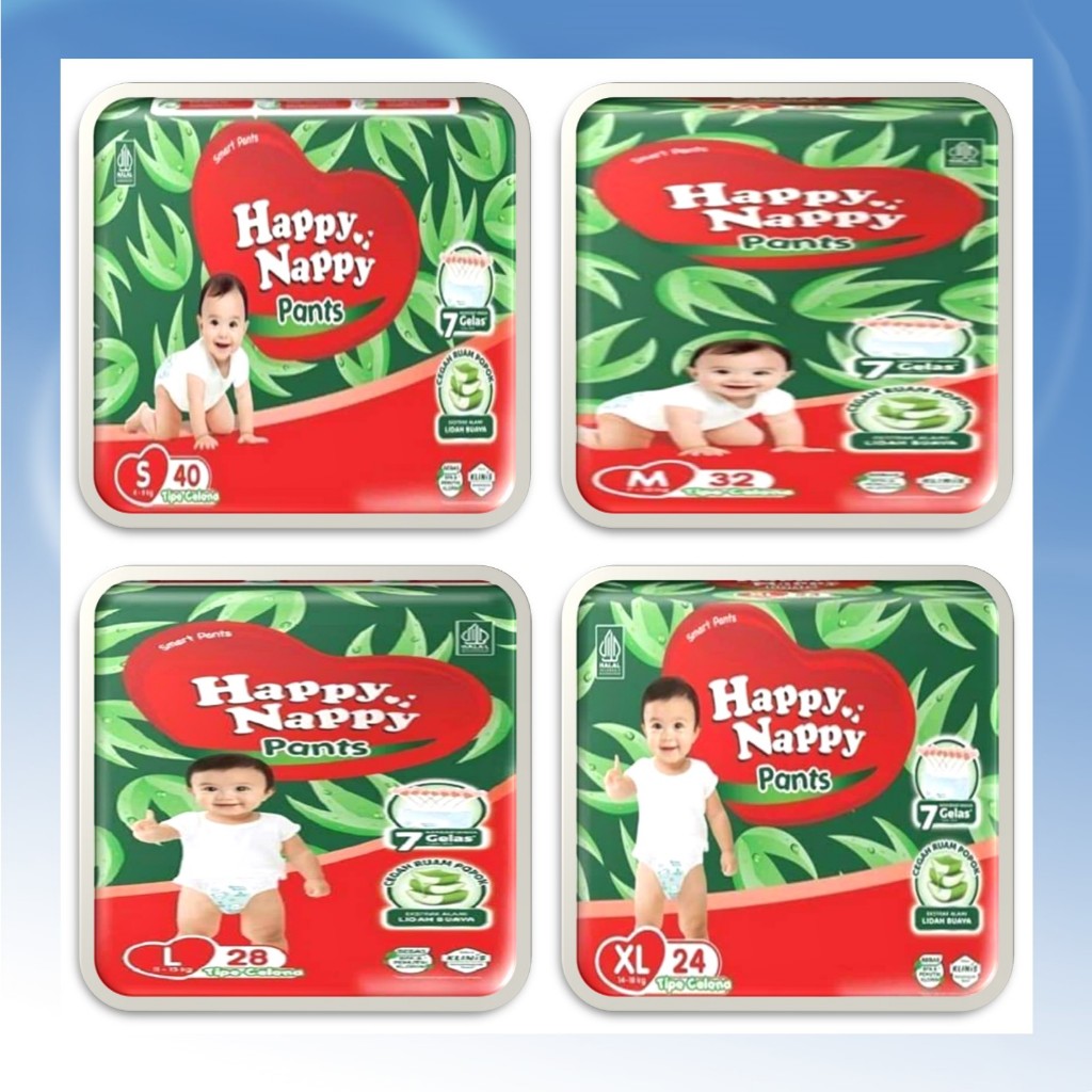 Jual Happy Nappy S40 / M32 / L28 / XL24 | Shopee Indonesia