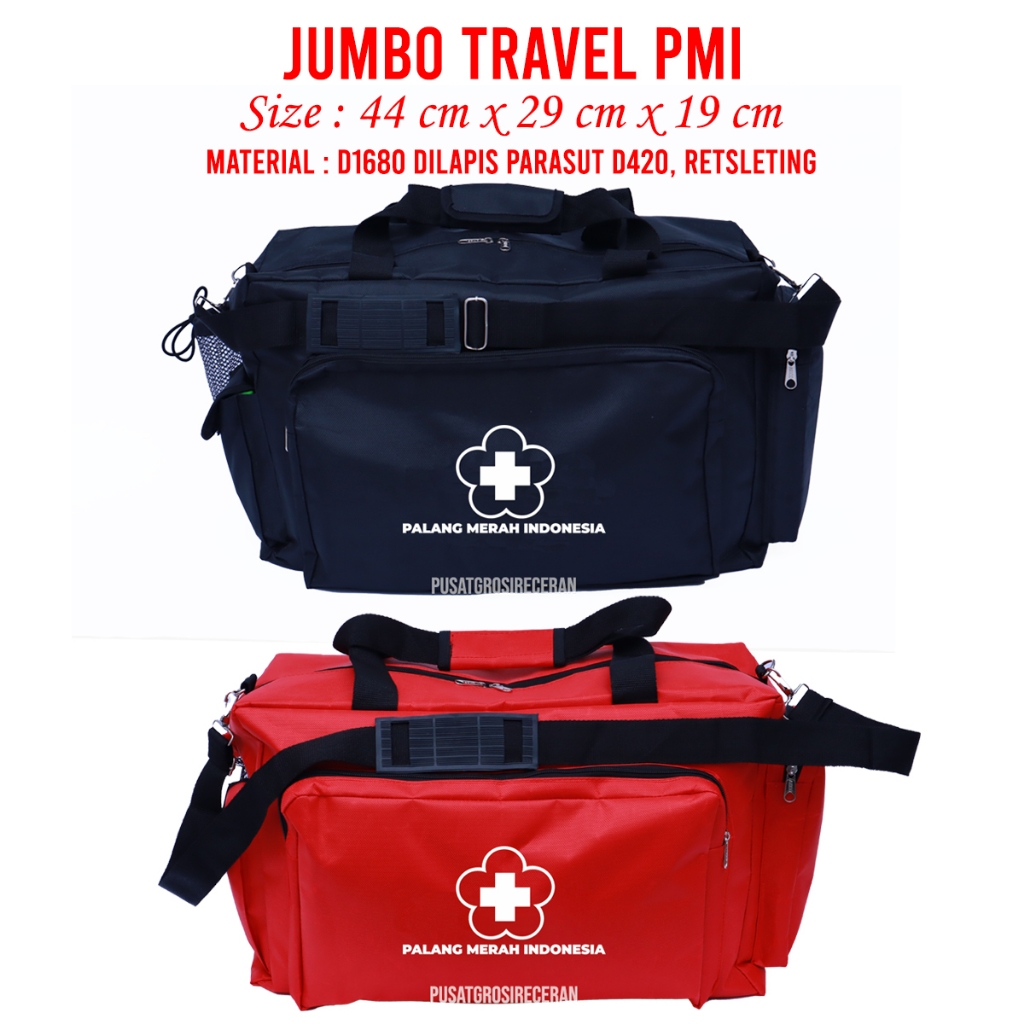 Jual PMI Jumbo Travel Medical Kit Bag Tas Perlengkapan Medis Emergency ...