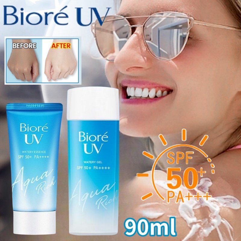Jual Biore UV Aqua Rich 90g Biore Sunscreen Watery Gel SPF 50+ PA++++ | Shopee Indonesia