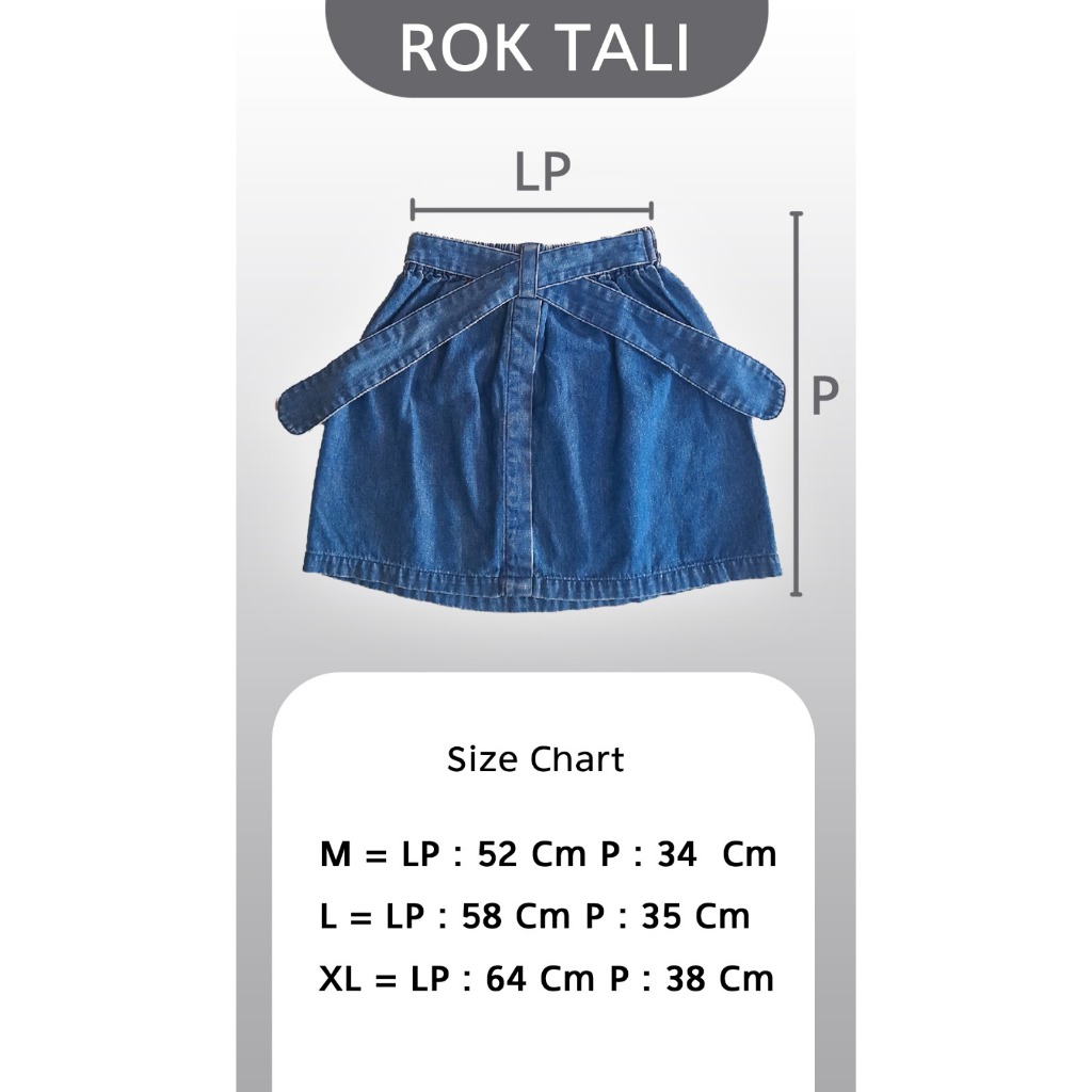 Jual Indi Rok Jeans (Jeans Skirt) - Denim Colour | Shopee Indonesia