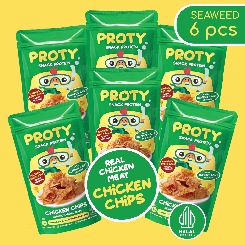 Jual PROTY Chicken Chips Rumput Laut Seaweed (Bundle 6 pcs) Snack Anak ...