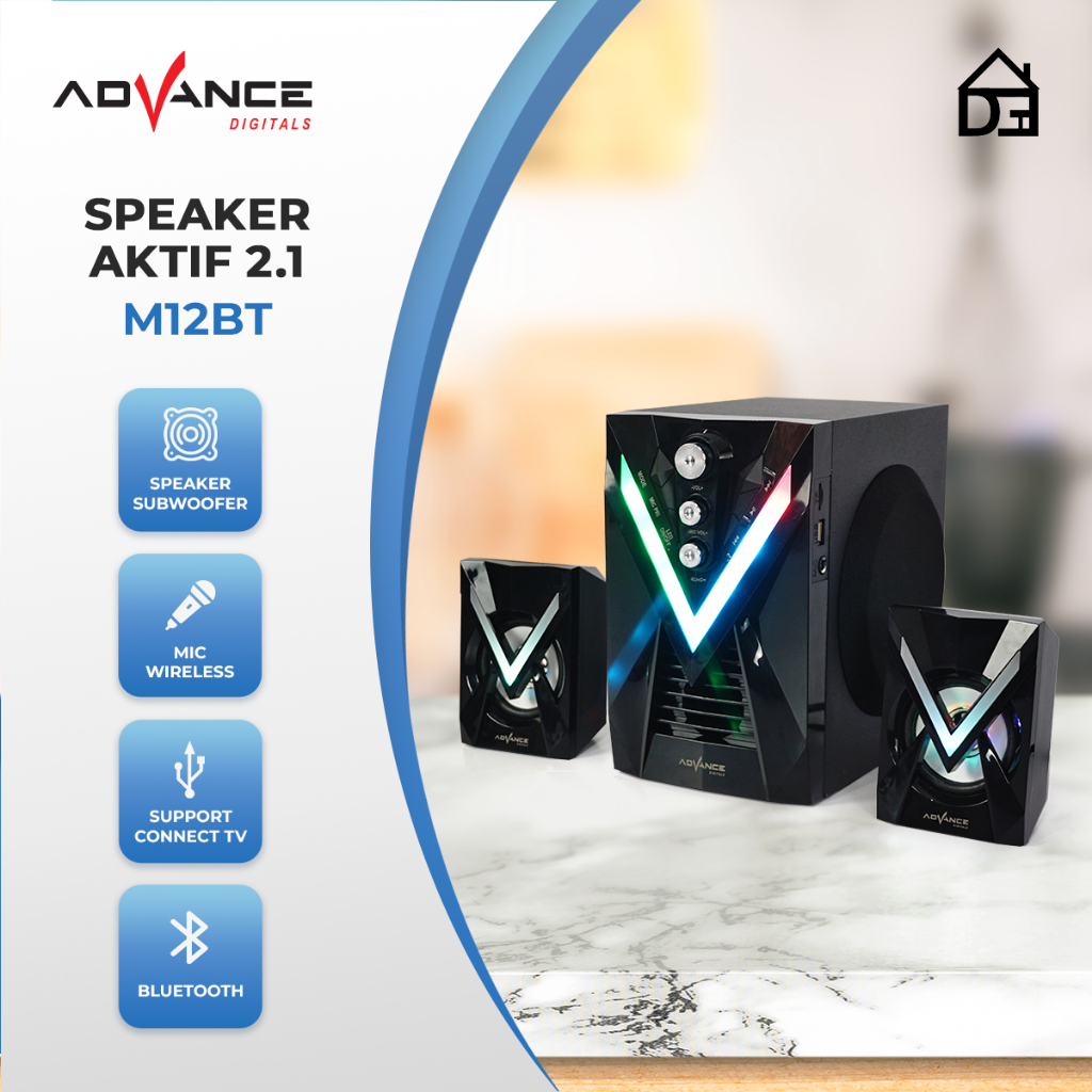 Jual Speaker Advance M12BT Stereo Bluetooth Xtra Bass Subwoofer Free ...