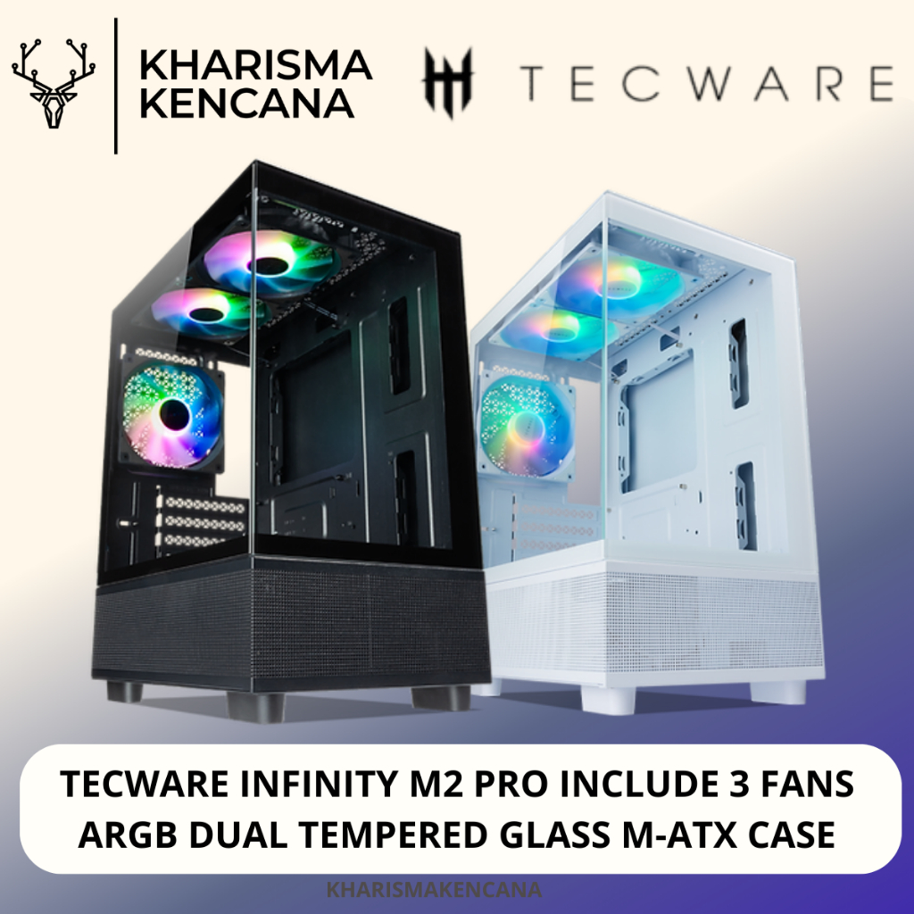 Jual TECWARE INFINITY M2 PRO INCLUDE 3 FANS ARGB DUAL TEMPERED GLASS M ...