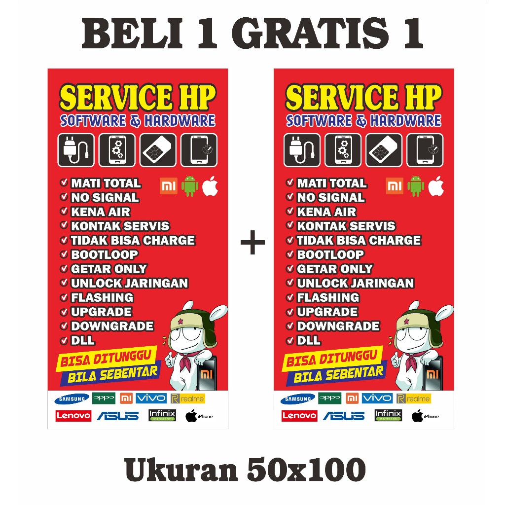 Jual Banner/Spanduk Service HP/Servis HP_Custom Desain | Shopee Indonesia