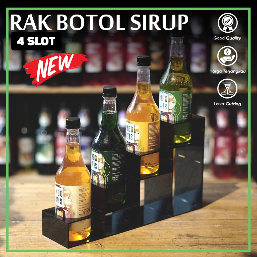 Jual Rak Akrilik Display Botol Sirup Isi 4 | Shopee Indonesia
