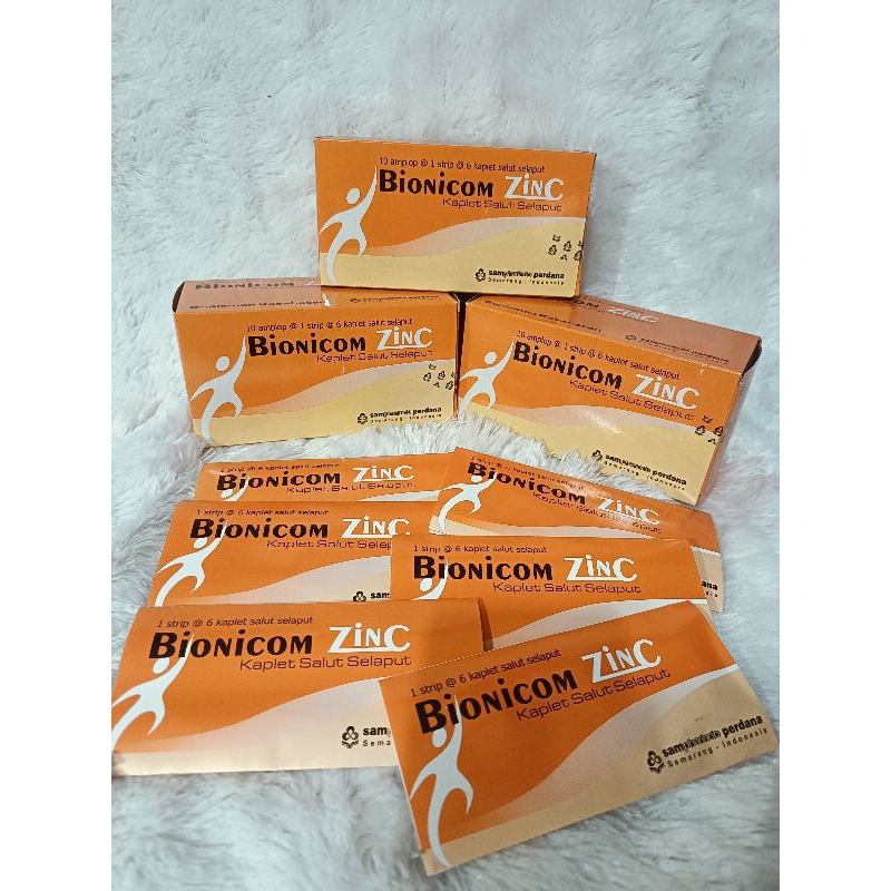 Jual Vitamin Bionicom zinc 1 strip isi 6 kaplet (kemasan baru) | Shopee ...