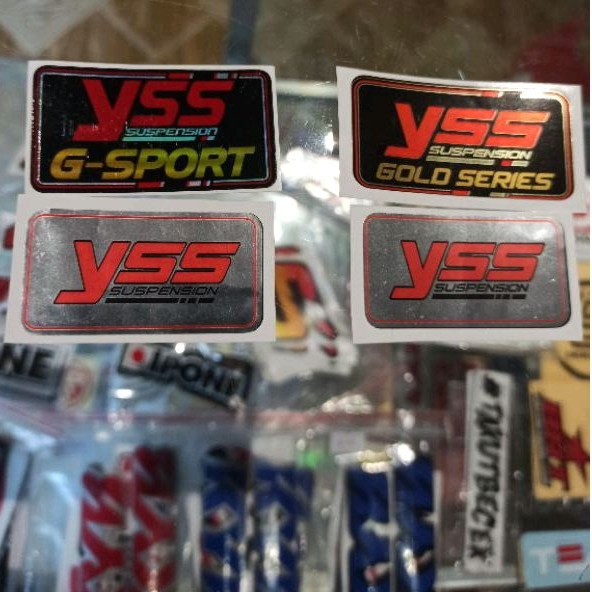 Jual Sticker Shock YSS GOLD SERIES / G-SPORT 1set besar kecil Stiker ...