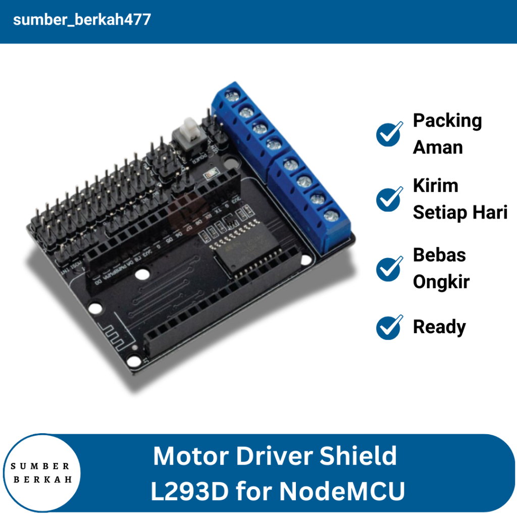 Jual L293D MOTOR DRIVER SHIELD FOR NODEMCU DOIT WIFI ESP8266 | Shopee ...
