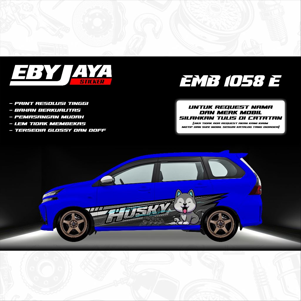 Jual EMB1058-STIKER DECAL LIVERY SAMLONG ALL MOBIL-STIKER MOBIL AVANZA ...