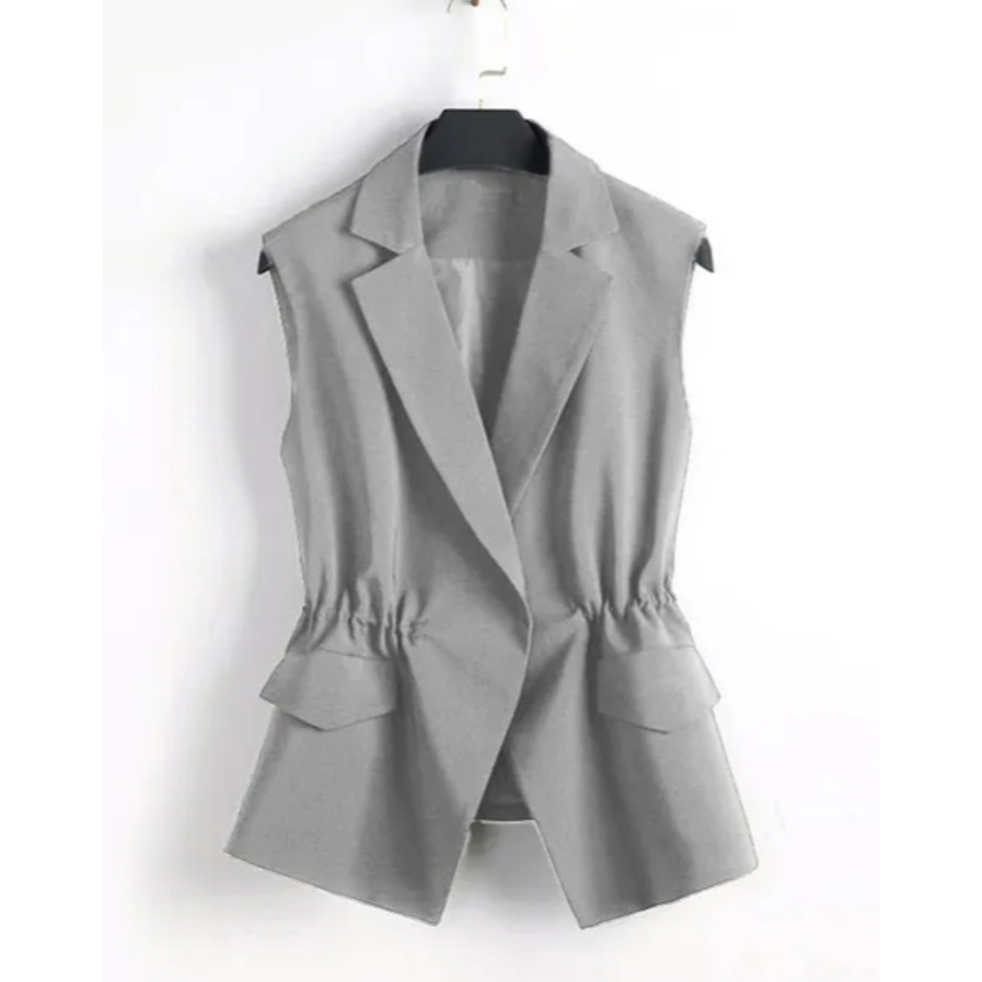 Jual Rompi blazer vest kerut pinggang/rompi blazer vest keren korean ...