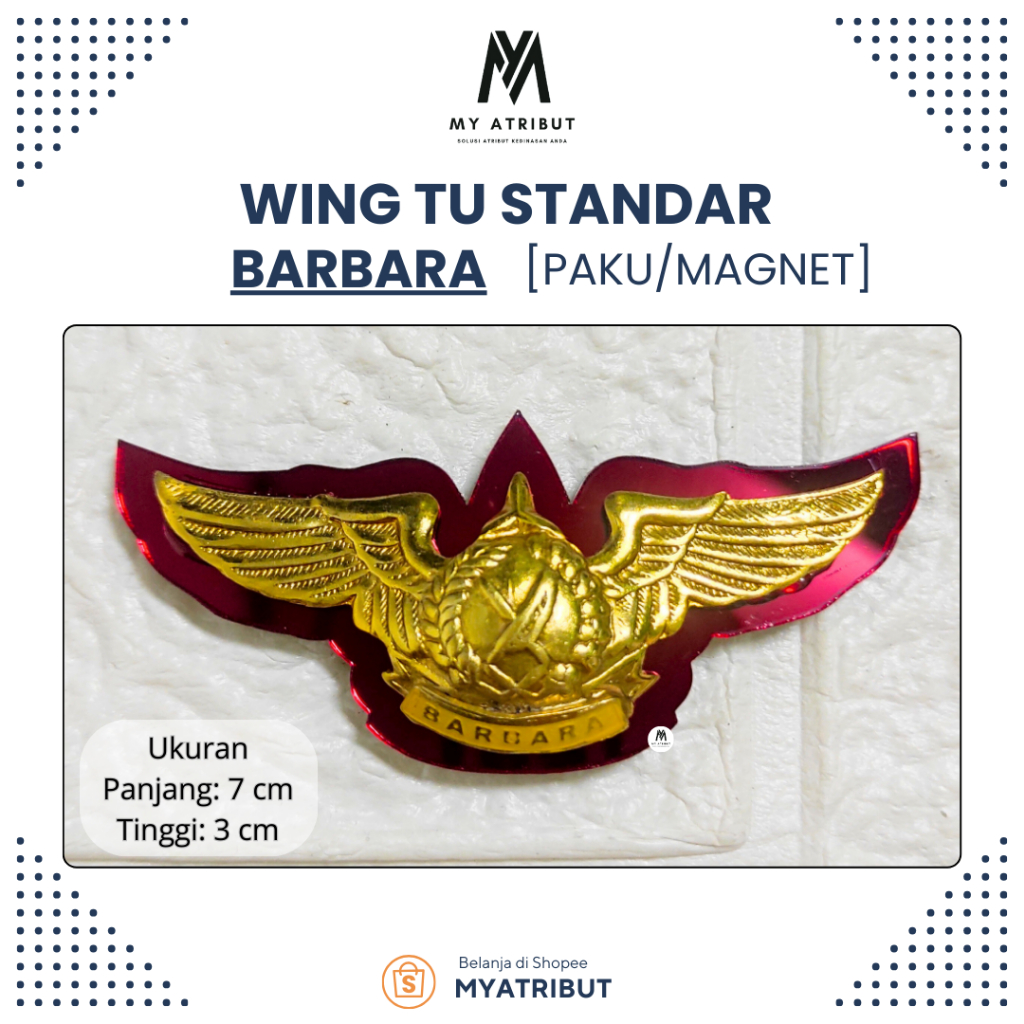 Jual Wing TU Barbara Standar | KEJAKSAAN RI | Shopee Indonesia