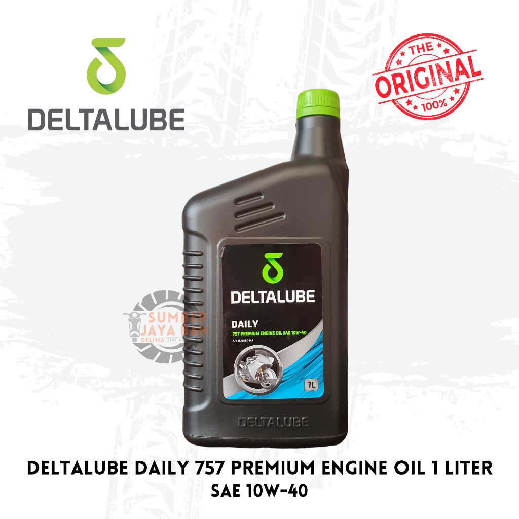 Jual Deltalube 1 Liter Daily 757 Premium Engine Oil SAE 10W-40 API SL/JASO MA Oli Motor Matic ...