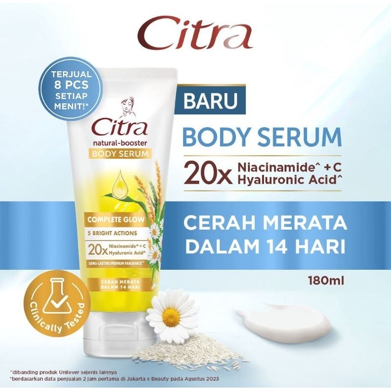 Jual CITRA Natural Booster Body Serum COMPLETE GLOW 180ml 20X ...